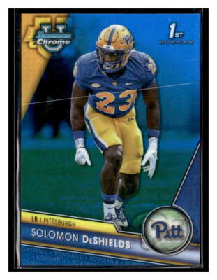 SOLOMON DESHIELDS 2023 BOWMAN CHROME U BLUE REFRACTOR /199 PITT | eBay