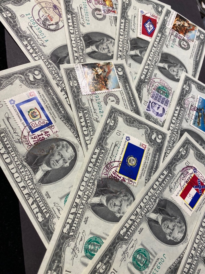 50x Two Dollar 1976 $2 Bills UNC Consecutive FIRST Day Notes All 50 ...