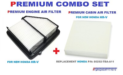 PREMIUM COMBO SET AIR FILTER + CABIN AIR FILTER For 2016 - 2022 HONDA ...