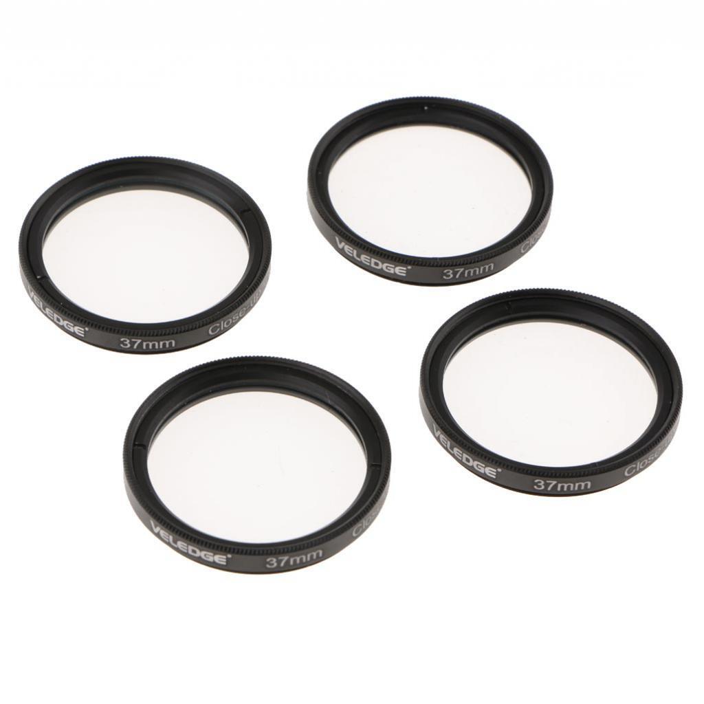 4 Piece 37mm Close Up Macro Filter Set (+1, +2, +4, +10) With Pouch For ...
