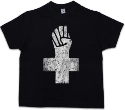 ANARCHIST CROSS Kids Boys T-Shirt Anarchy Logo Symbol Insignia Punk ...