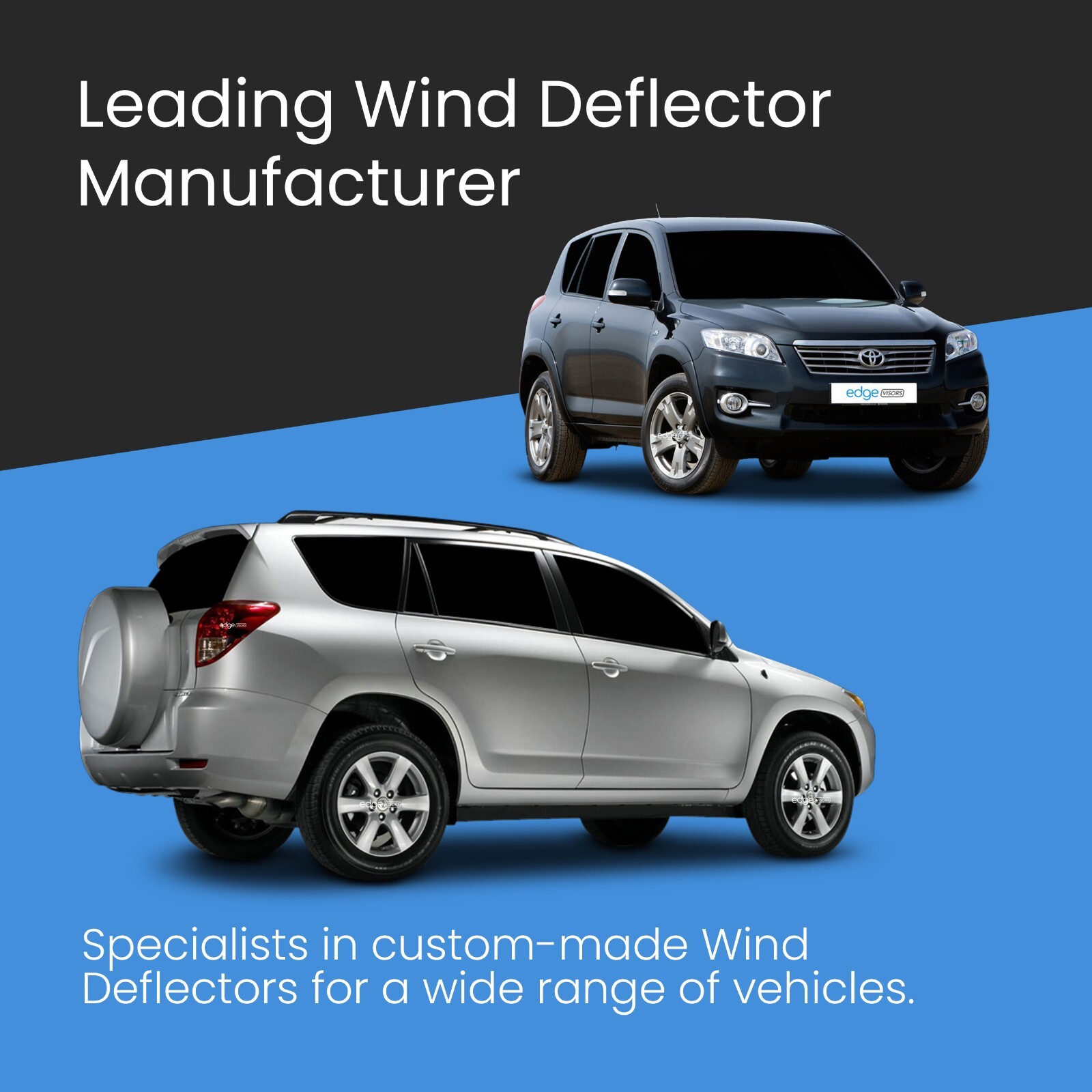 TOYOTA RAV-4 MK3 2006-2012 5 Door SUV Wind Deflectors 4pc Tinted | eBay