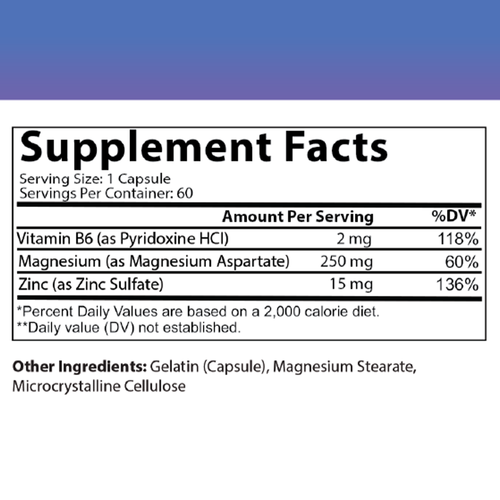 Zinc plus Magnesium & Vitamin B6 Caps, Immune System Support, Immunity ...
