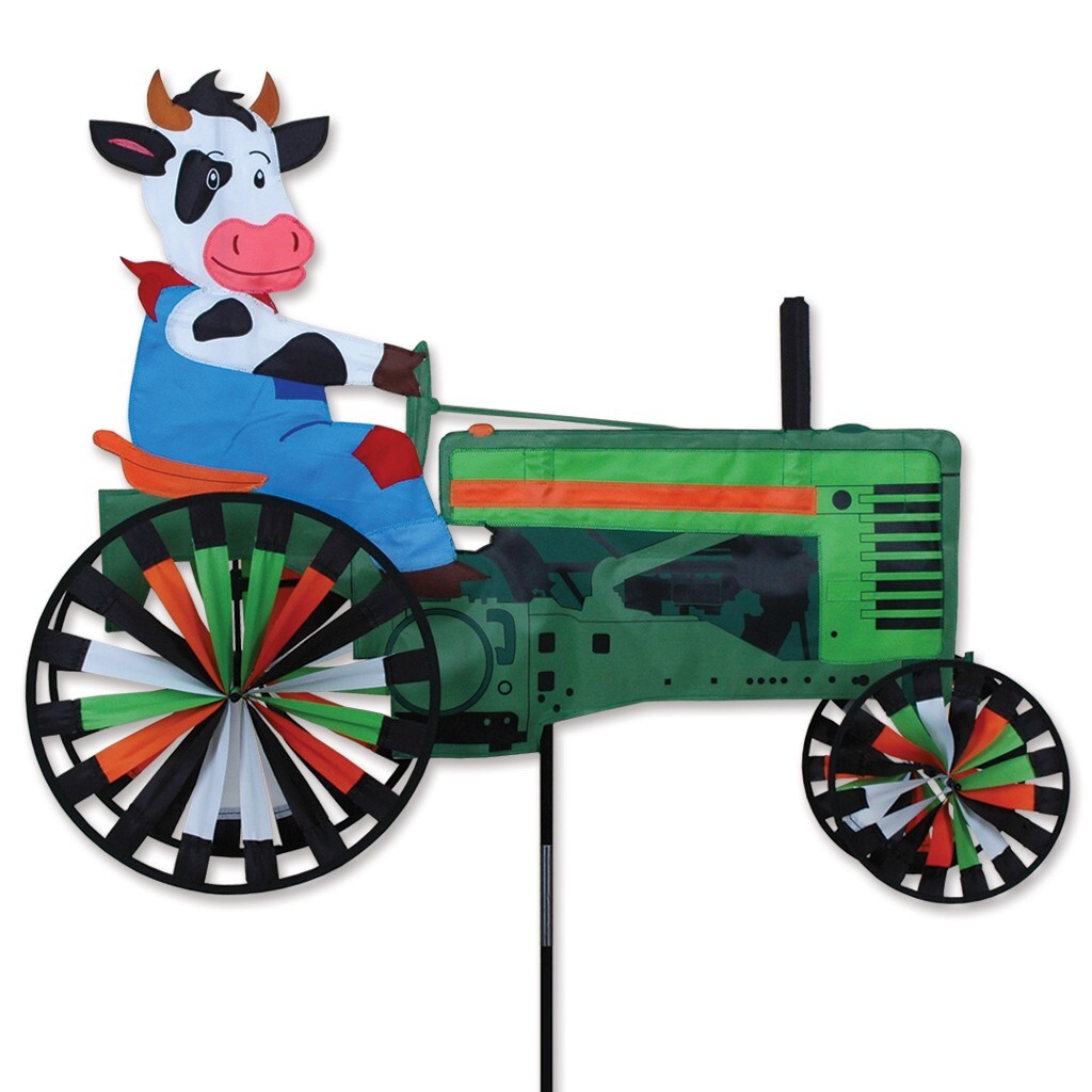 Cow on Tractor Lawn Spinner | eBay