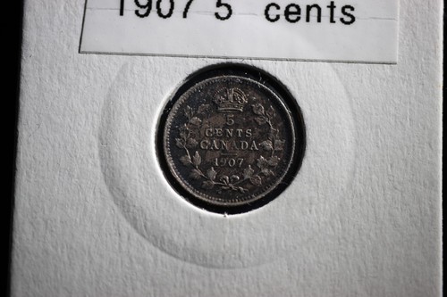1907 Canada 5 cents silver coin,high grade collectible coin,free ...