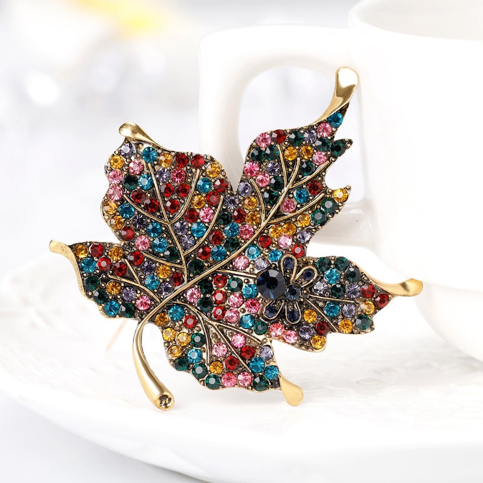 Tree Leaf Branch Brooches Mini Maple Fashionable Clothing Jewelry ...