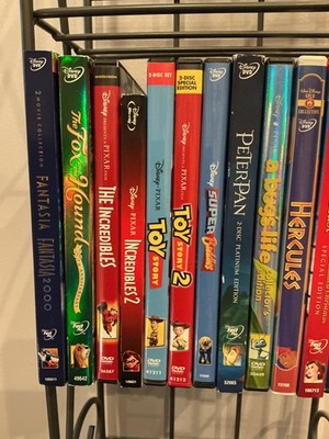 Disney Pixar DVD Lot 12 Movies Toy Story Incredibles Peter Pan Monsters ...