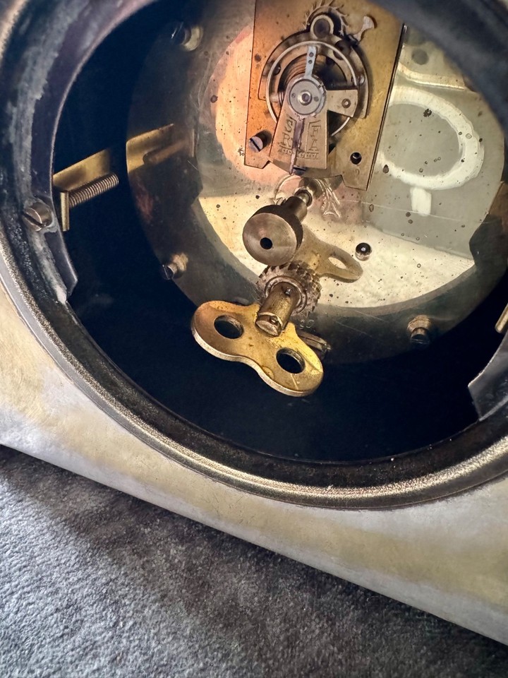 Solid Brass Mantel Clock Vintage 8 Day Fully Serviced Classic Desk ...