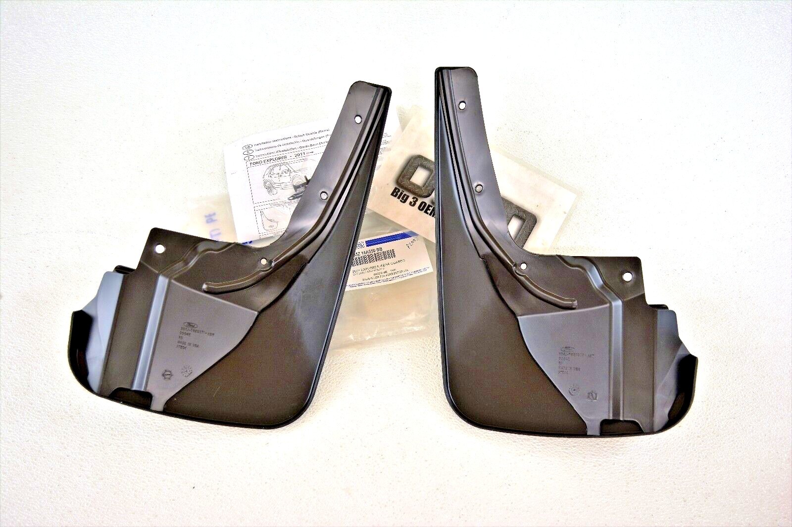 2011-2016 Ford Explorer Rear Black Molded Mud Flaps Splash Guards new ...