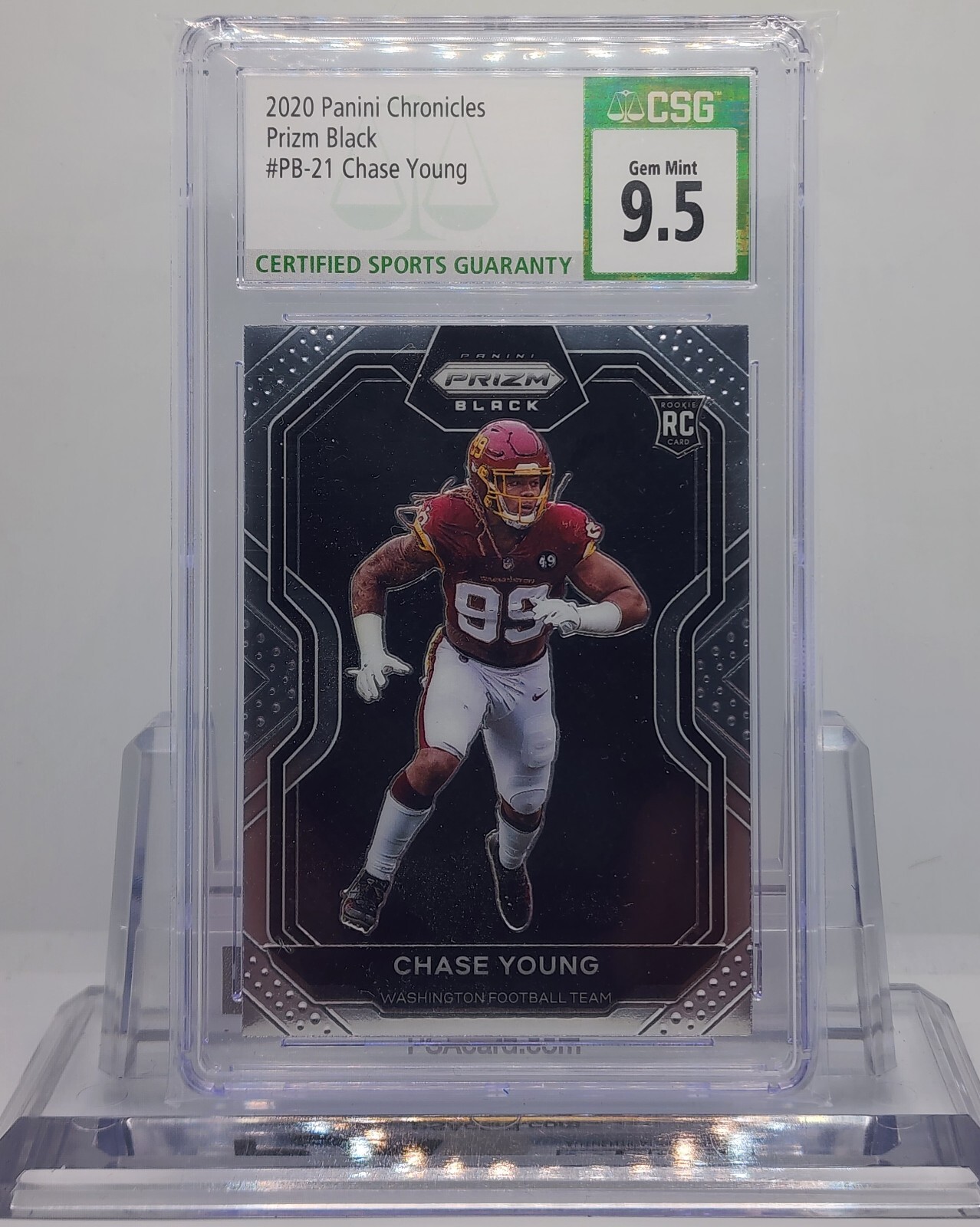 Chase Young Rookie 2020 Chronicles Prizm Black #PB-21 CSG 9.5 GEM RC | eBay
