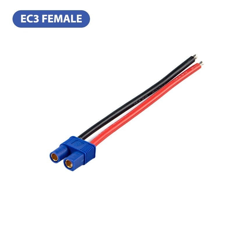 EC3 Female Connector Adapter with 12awg Silicone Wire Plugs for RC Lipo ...