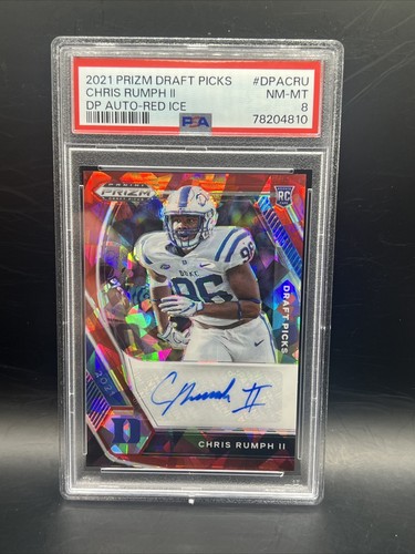 PSA 8 CHRIS RUMPH II DPA-CRU CRACKED RED ICE AUTO 2021 PRIZM DRAFT ...