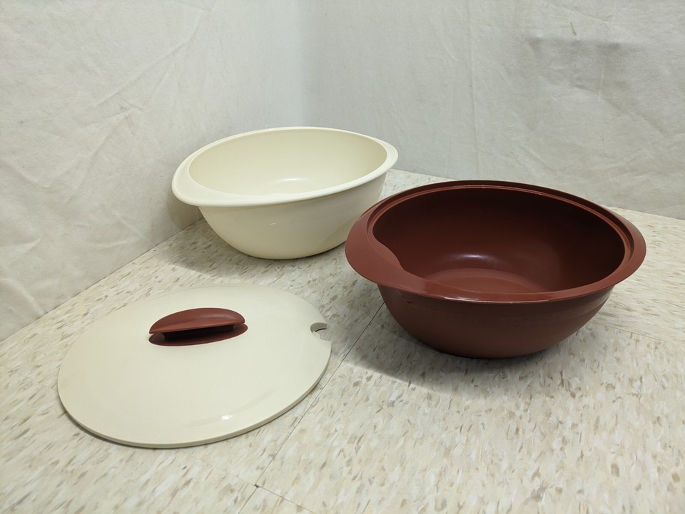 Tupperware 4pc Heat n Serve Insulated Microwavable Serving Bowl w/ Lid ...