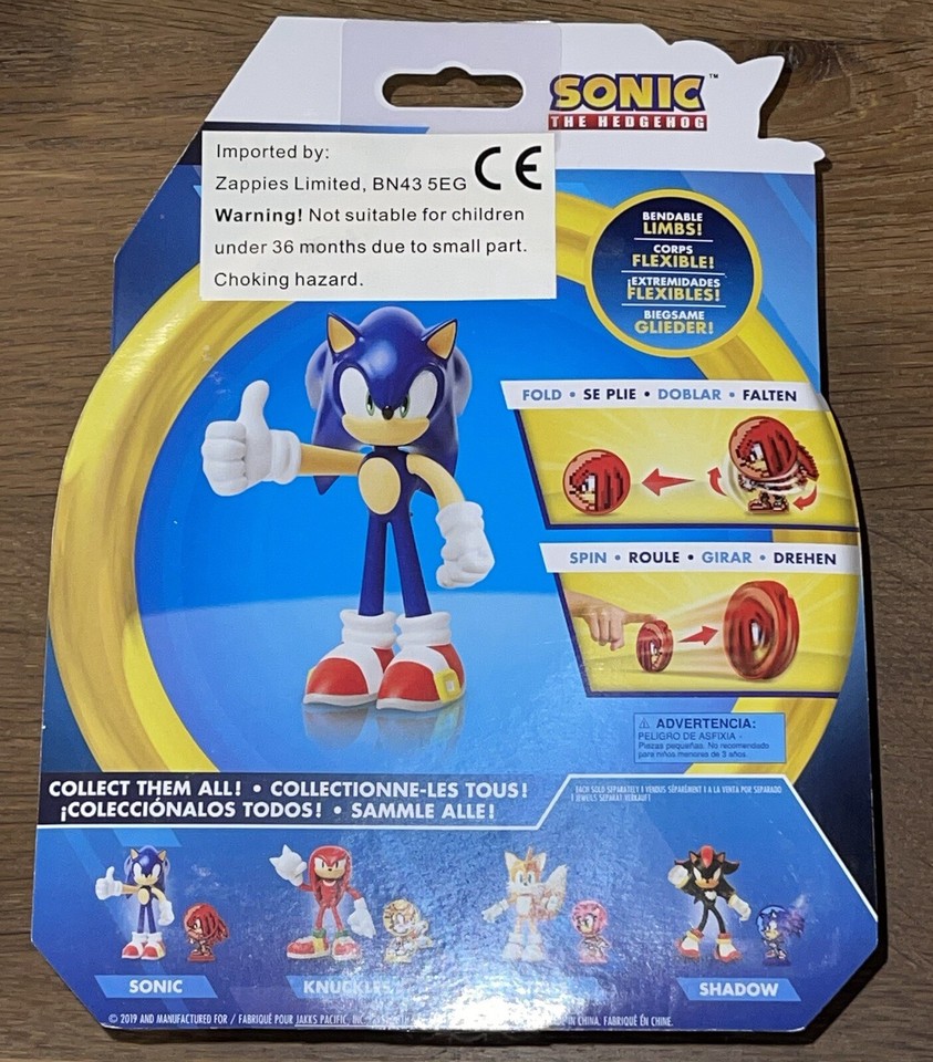 EXTREMELY RARE SONIC THE HEDGEHOG BENDABLE FLEXIBLE BENDY ACTION FIGURE ...