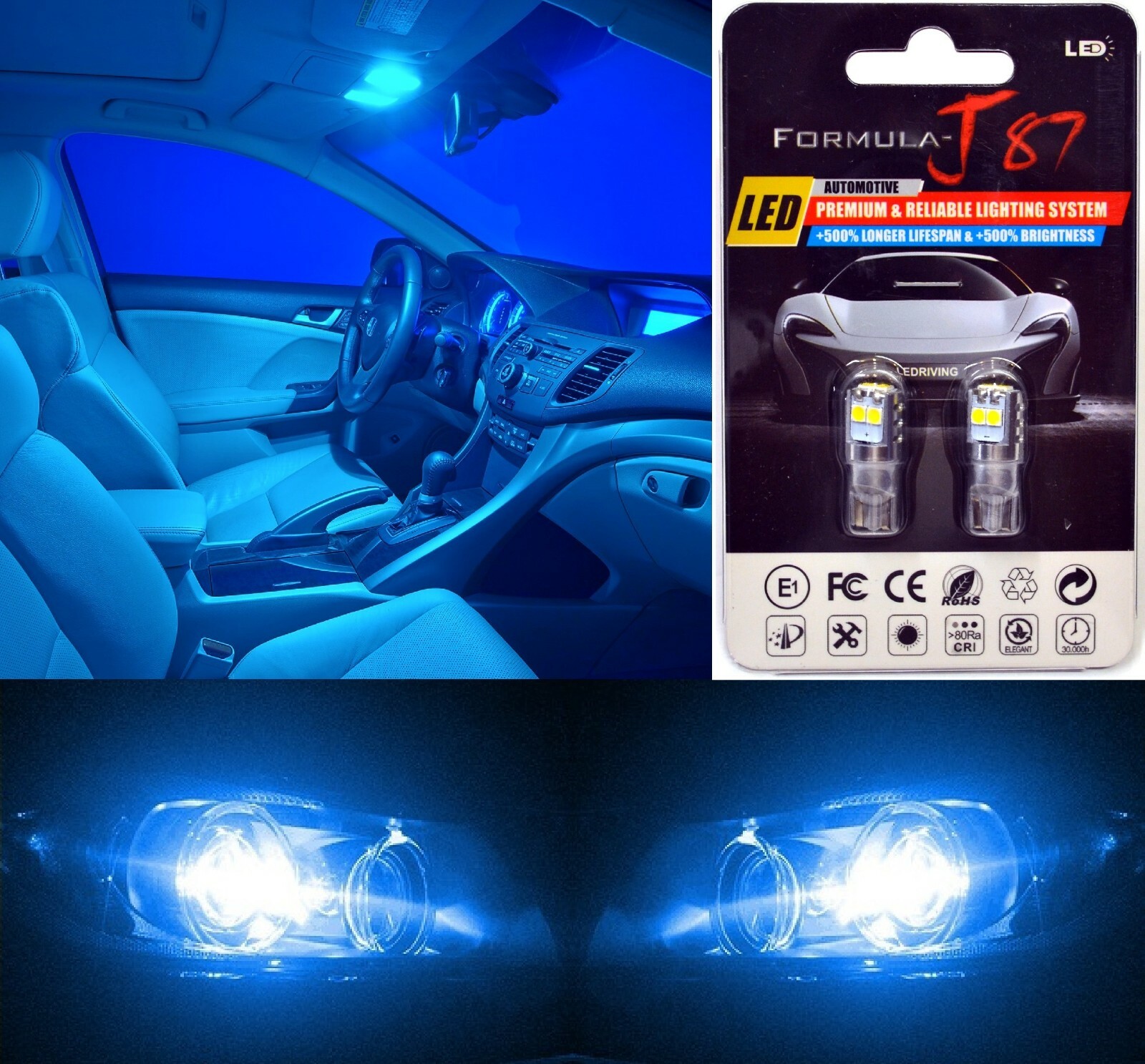 LED 3030 Light Blue 10000K 921 Two Bulbs Back Up Reverse Replacement ...