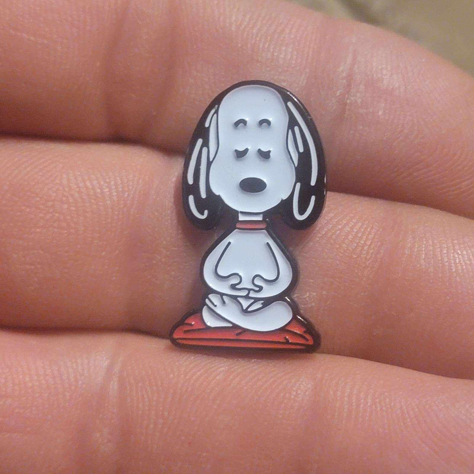 Snoopy Meditating Hat Pin | eBay