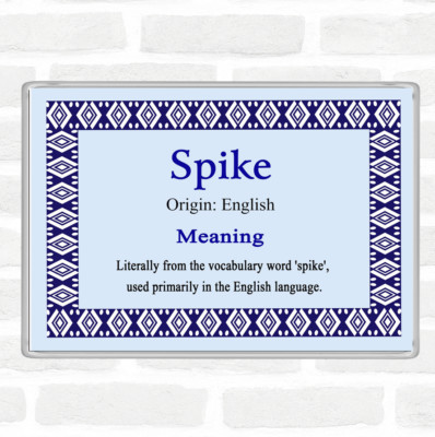 Spike Name Meaning Jumbo Fridge Magnet Blue | eBay