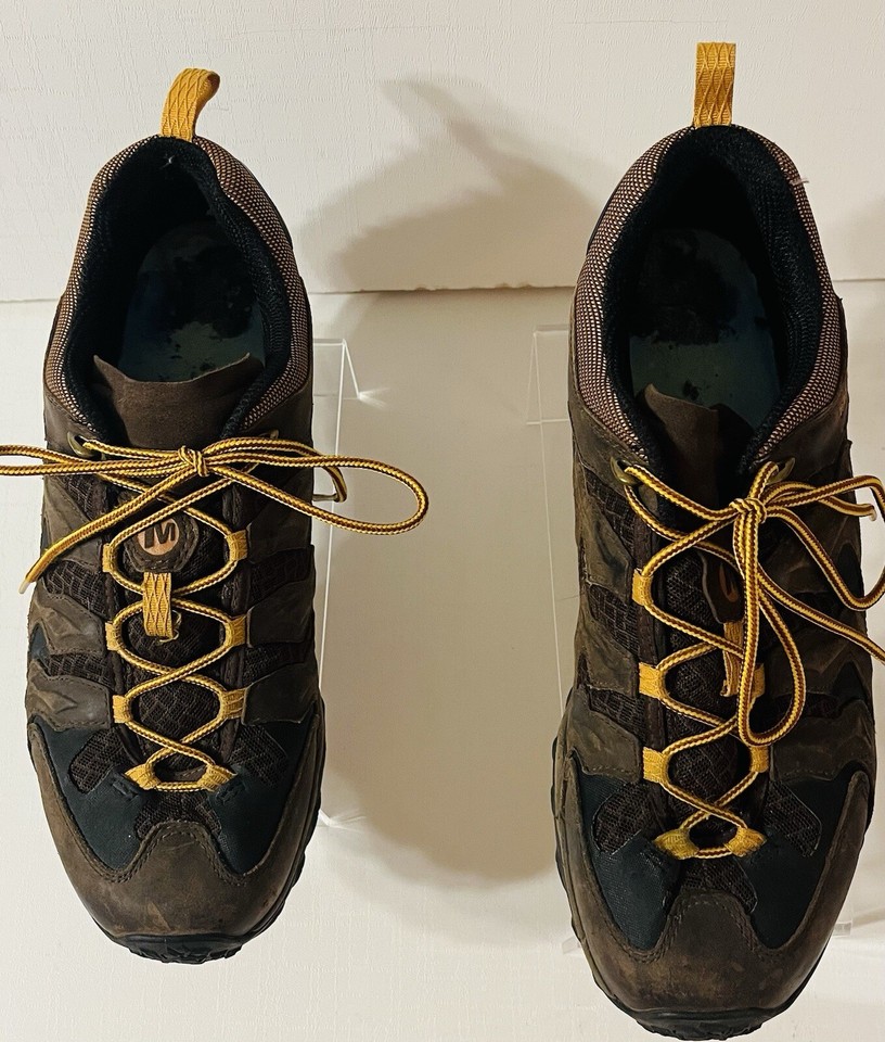 Merrell Men's 11.5 Bitter Root J65001 Brown Suede Hiking Vibram Shoe ...