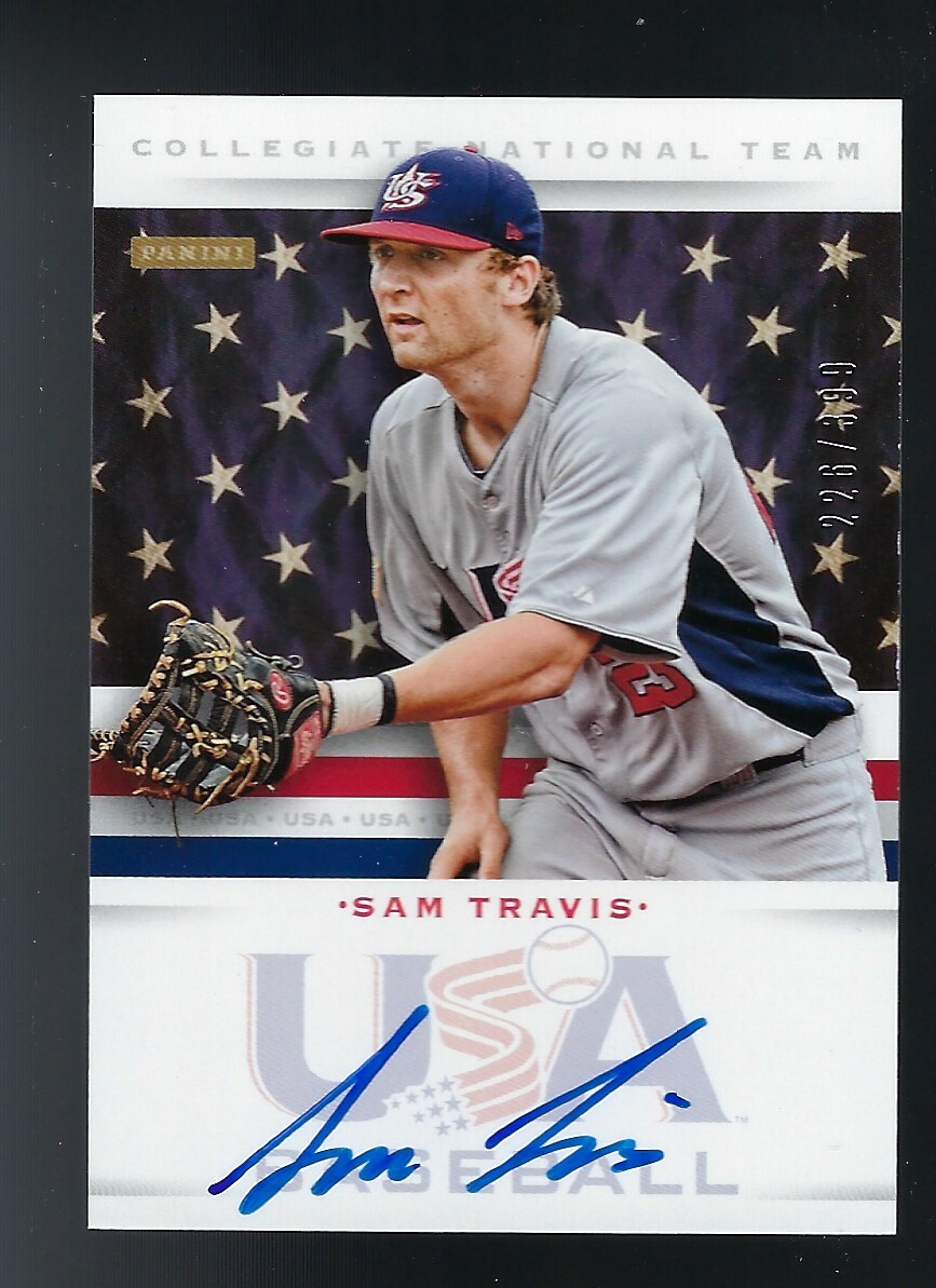 2013 Panini USA Baseball Collegiate National Team Autograph Sam Travis ...