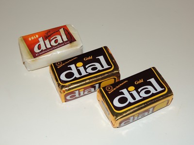 DIAL GOLD Deodorant Soap 70s 80s Vintage Foil Wrap 3.5 ounce Bars MADE ...
