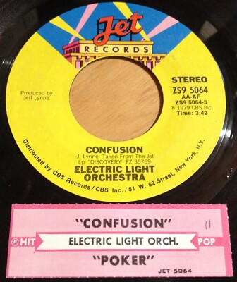 Electric Light Orchestra (ELO) 45 Confusion / Poker w/ts | eBay Australia