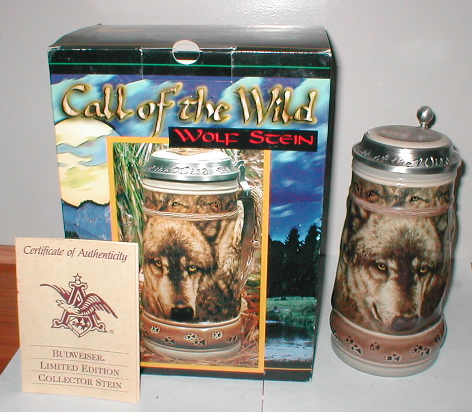 1996 BUDWEISER THE WOLF STEIN CALL OF THE WILD SERIES LE GL9 | eBay