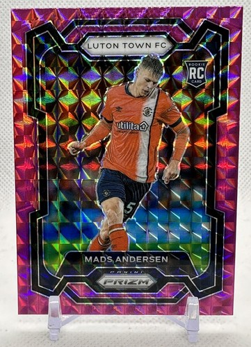 Mads Andersen 2023-24 Panini Prizm Premier #297 Pink Mosaic Luton Town ...