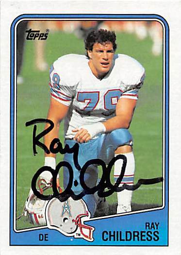 Ray Childress autographed Football Card (Houston Oilers) 1988 Topps ...