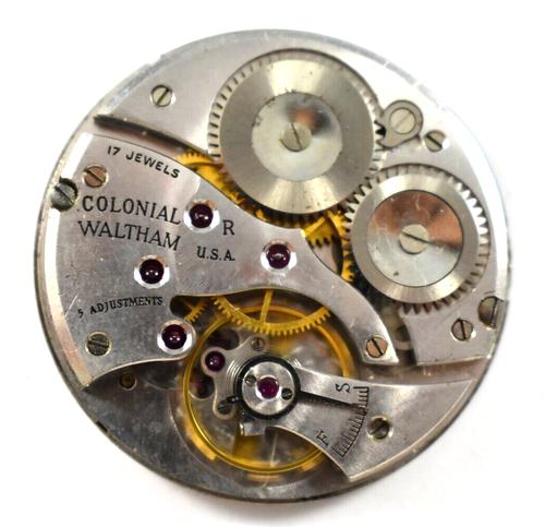 Vintage Waltham Colonial R 12s 17J OF Pocket Watch Movement lot.fa | eBay