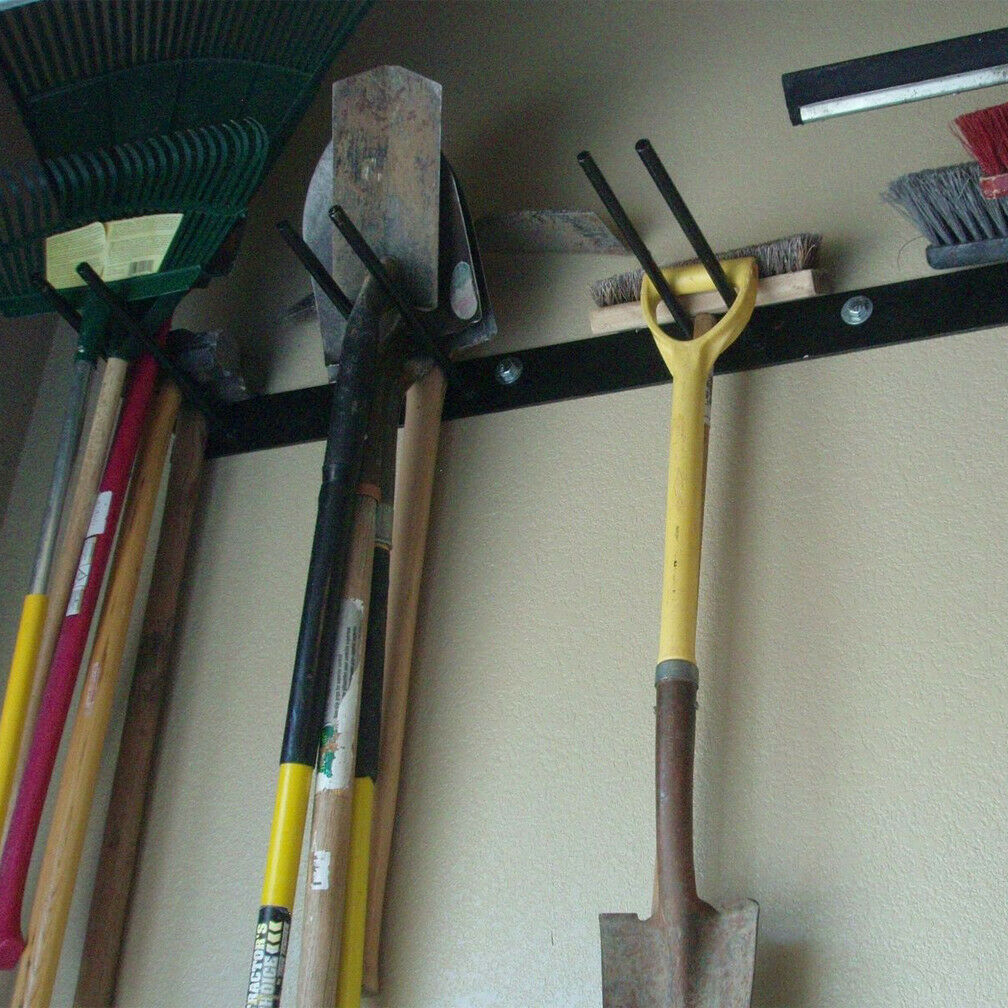 Homemade Garden Tool Storage Rack DIY Wall Mounted Yard Tool Organizer