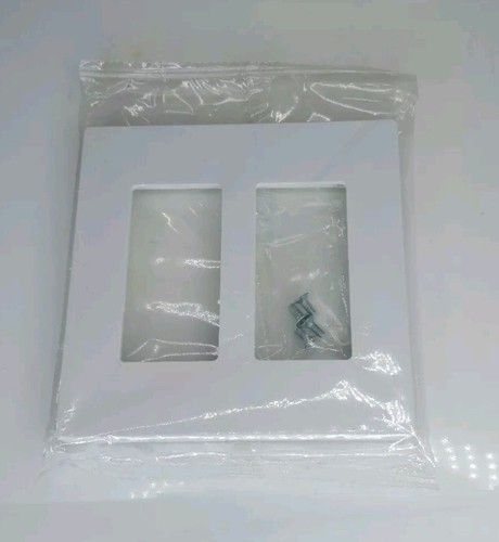 Leviton White 2-Gang Midway Decora Screwless Wallplate Cover GFCI GFI ...