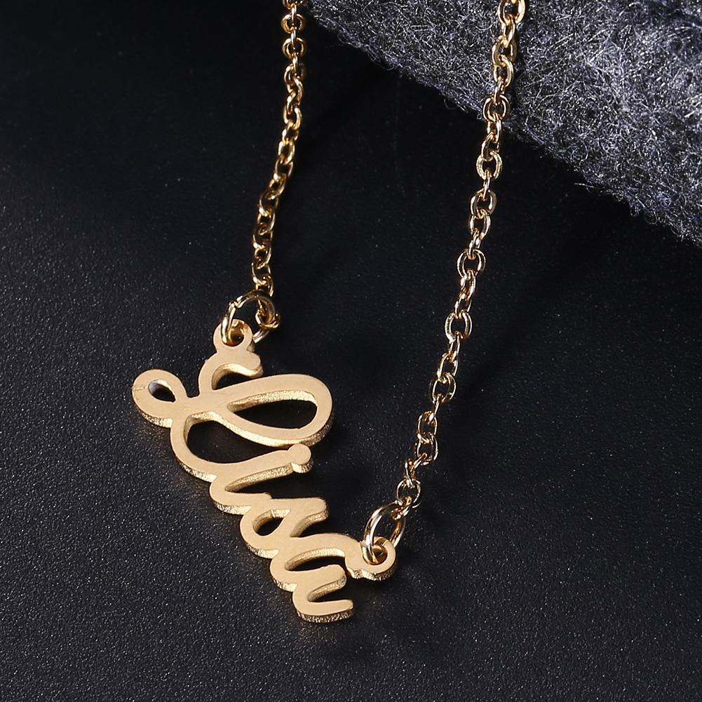 Women Men Customized Handwriting Signature Pendant Chain Name Necklace ...
