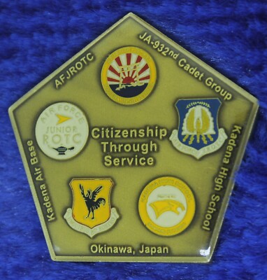 USAF AFJROTC JROTC Kadena AB JA-932nd Cadent Group Challenge Coin C-1 ...