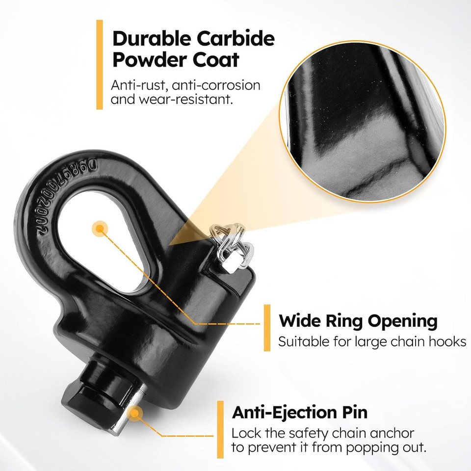 60691 Puck System Gooseneck Hitch Safety Chain Anchors for 2013-2021 ...