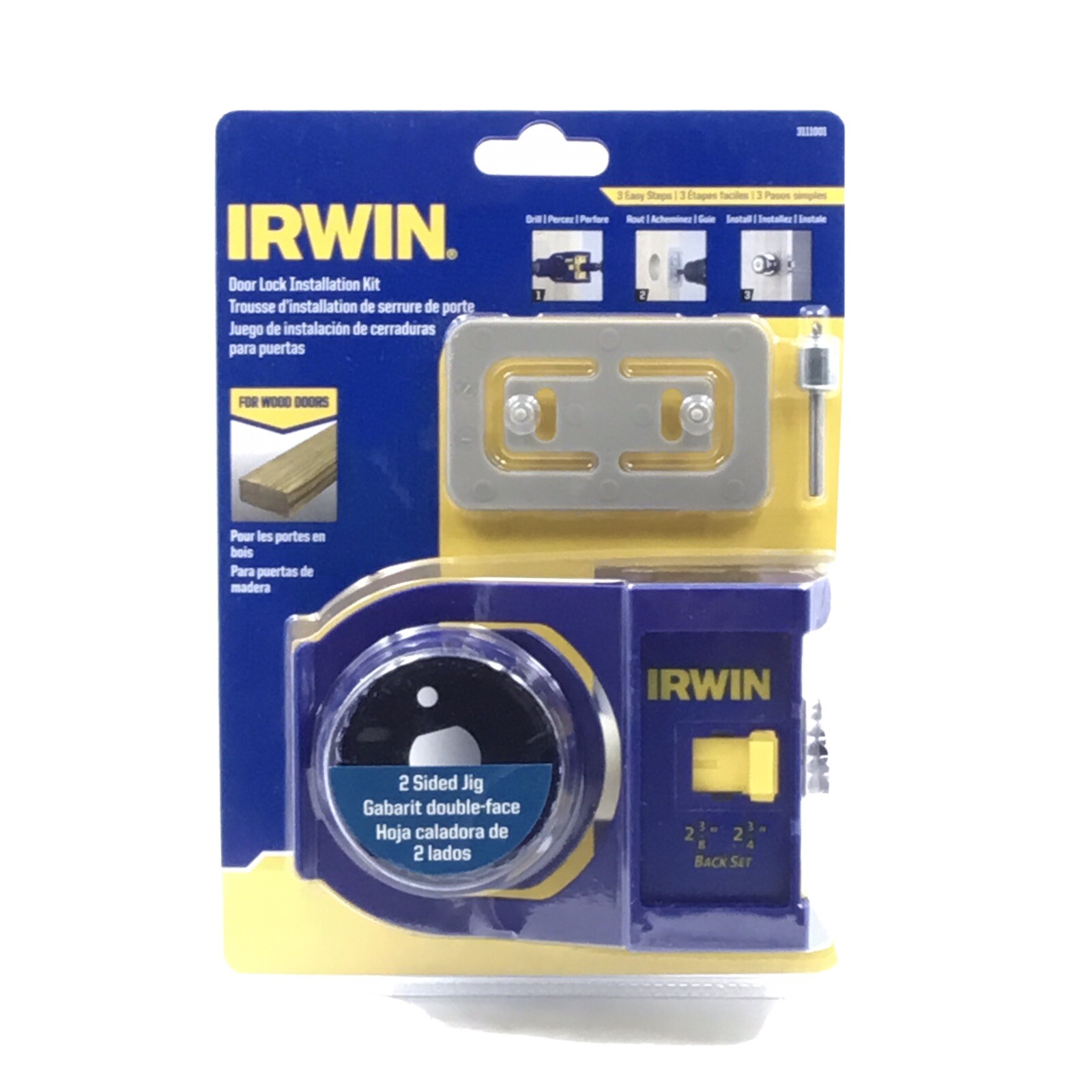 Irwin Door Lock Installation Kit 3111001 For Wood Doors New Sealed ...
