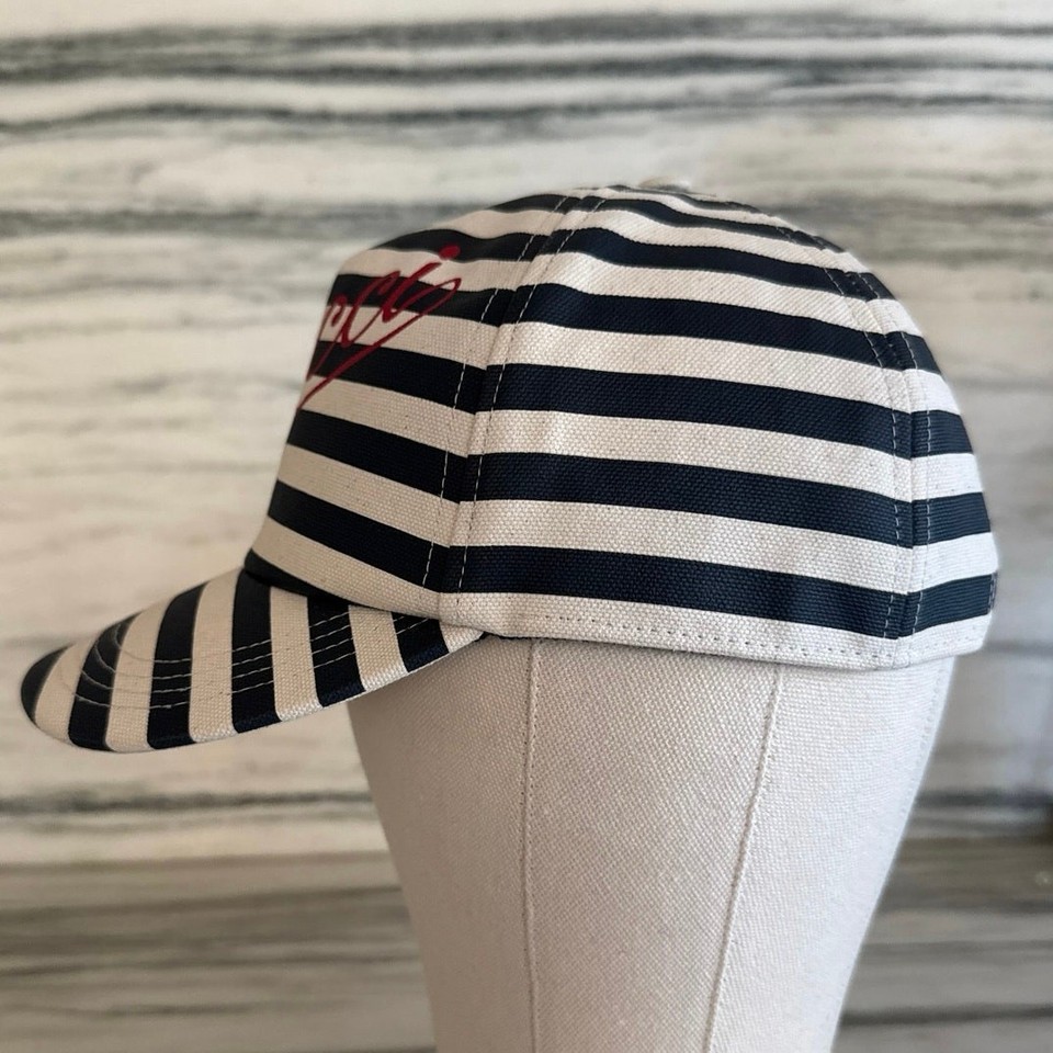 Gucci Sporty Script Navy Striped Hat Large | eBay