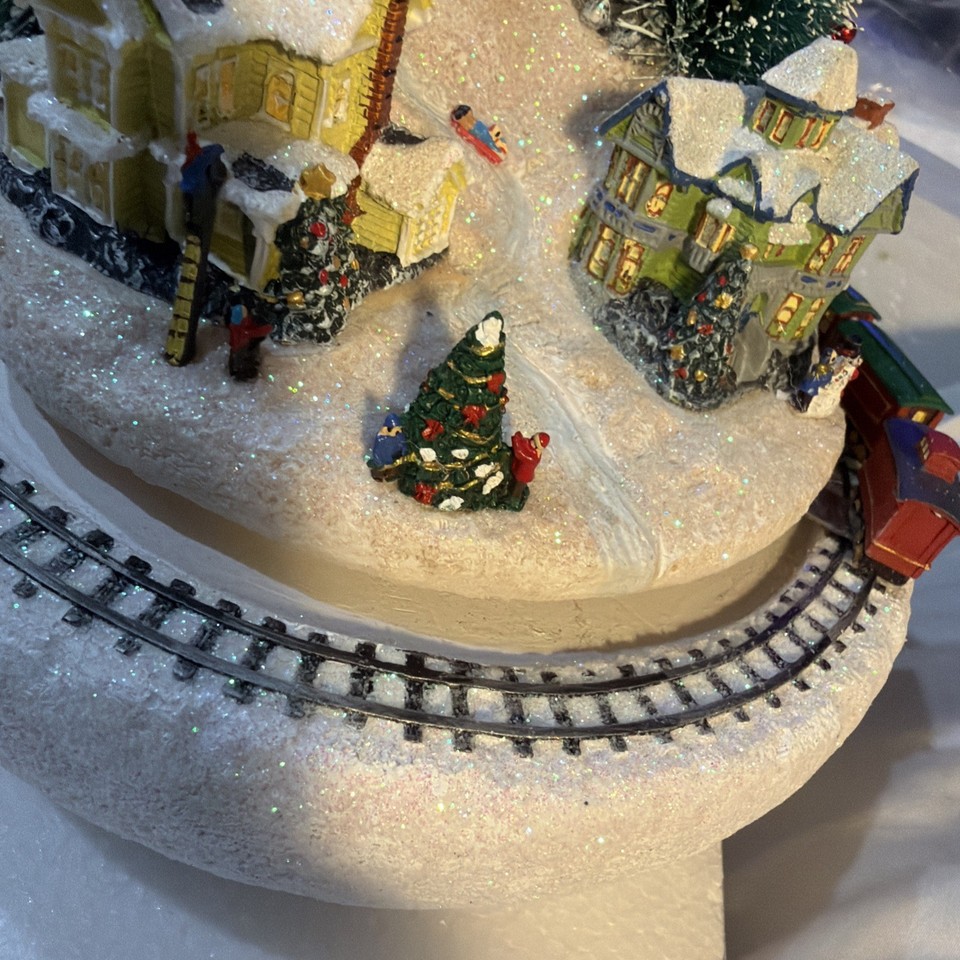 Thomas Kinkade Rotating Train Home For The Holidays Musical Christmas ...