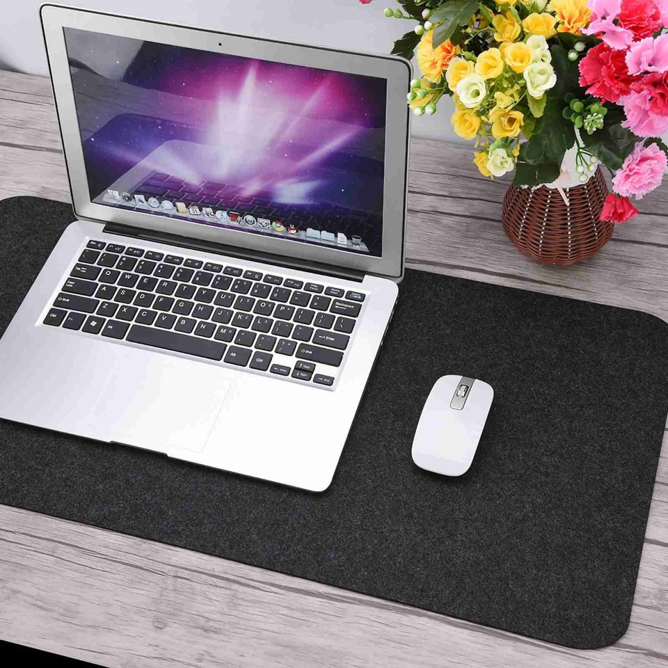 Gray 68x33cm Polyester Table Mouse Pad Office Desk Laptop Mat Anti ...