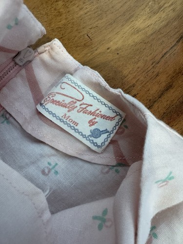 Daisy Kingdom Handmade Easter Dress Calico Drop Waist Pink Bunny Rabbit ...