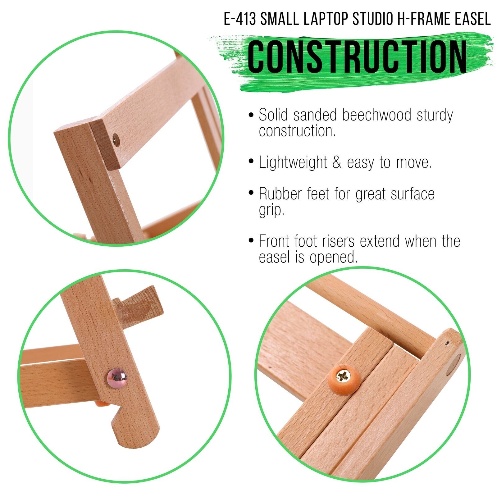 Small Laptop Wooden H-Frame Studio Easel US Art Supply~Artists ...