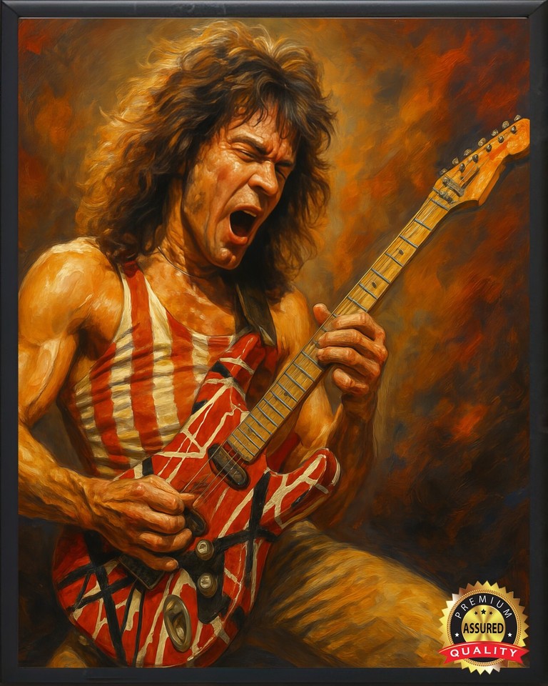 EDDIE VAN HALEN - Tribute Art – 11x14 METAL SIGN – Hand-Signed by ...