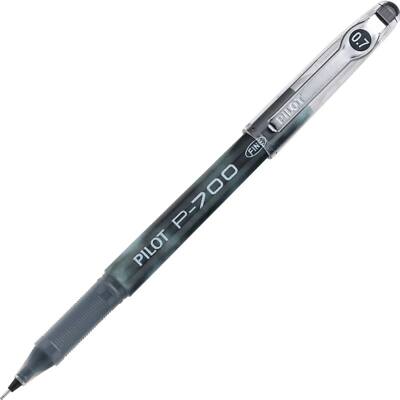 Pilot Rolling Ball Gel Pen Precise P-700 Ribbed Grip Black Barrel, Fine ...