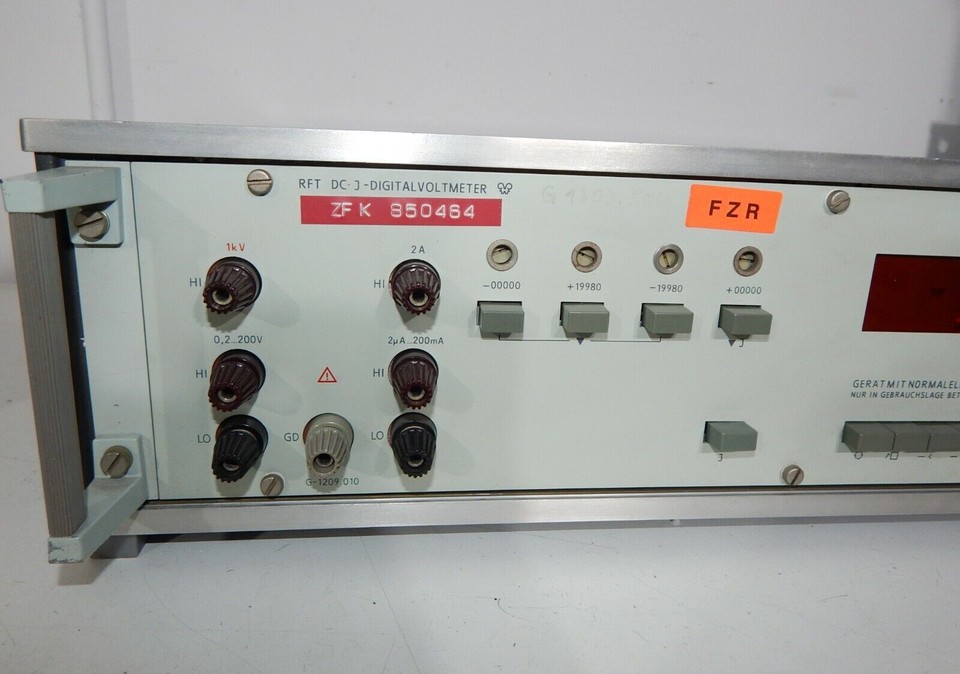 Measuring devices RFT DC J digital voltmeter G-1209.500 ESDM 31 - NIXIE ...