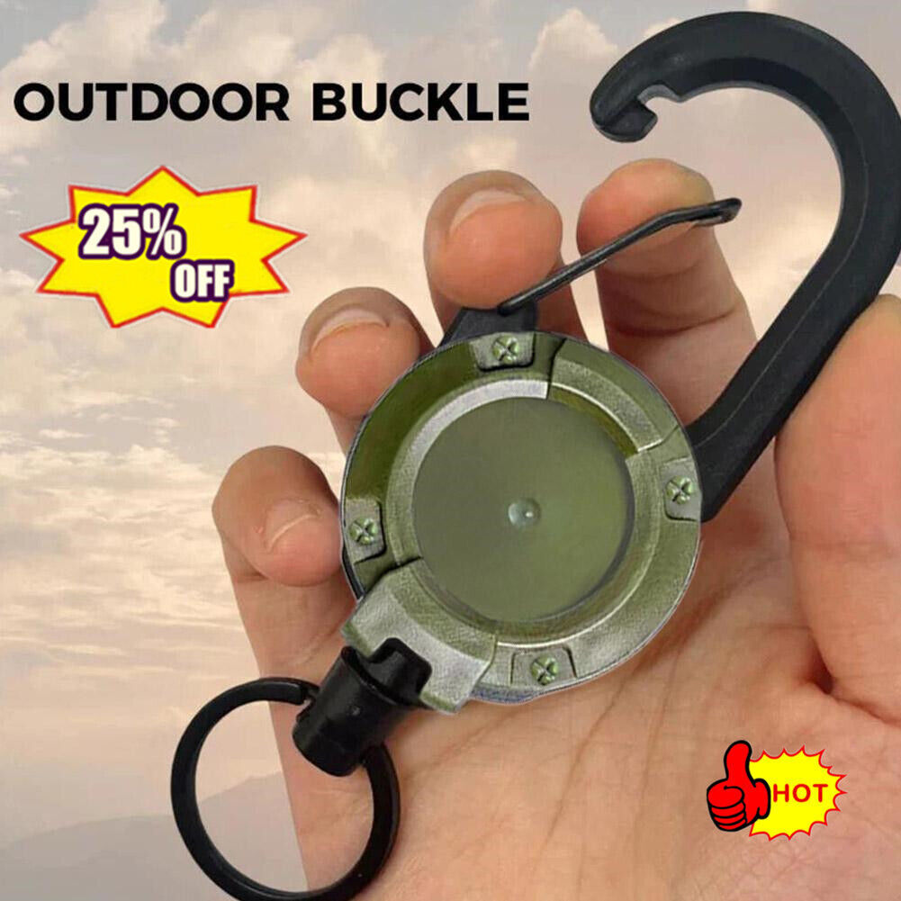 Retractable Heavy duty Pull Badges ID Reel Carabiner Chain Key Cable ...