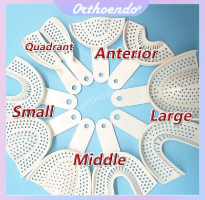 2pcs Plastic Dental Plastic Impression Trays Disposable Without Mesh ...