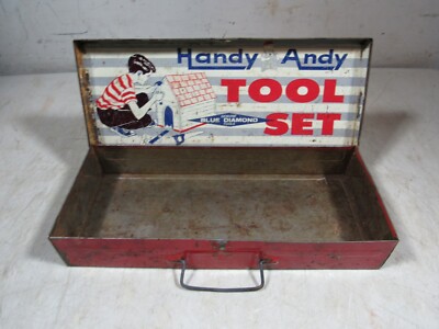 Vintage Handy Andy Metal Tool Box Only Empty | eBay