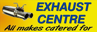 EXHAUST CENTRE PVC OUTDOOR BANNER GARAGE WORKSHOP FENCE WALL 6001 | eBay UK