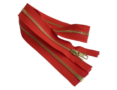 20 Inch Metal Zipper YKK #5 Golden Brass Medium Weight Separating Made ...