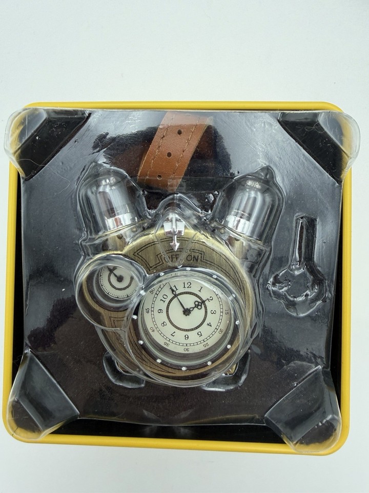 Rare ThinkGeek TESLA WATCH Steampunk Leather Band No Key - New in Box ...