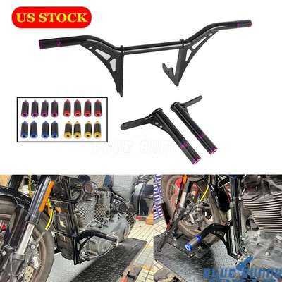 Highway Crash Bar Frame Slider Kit For Harley Low Rider ST 117 FXLRST ...